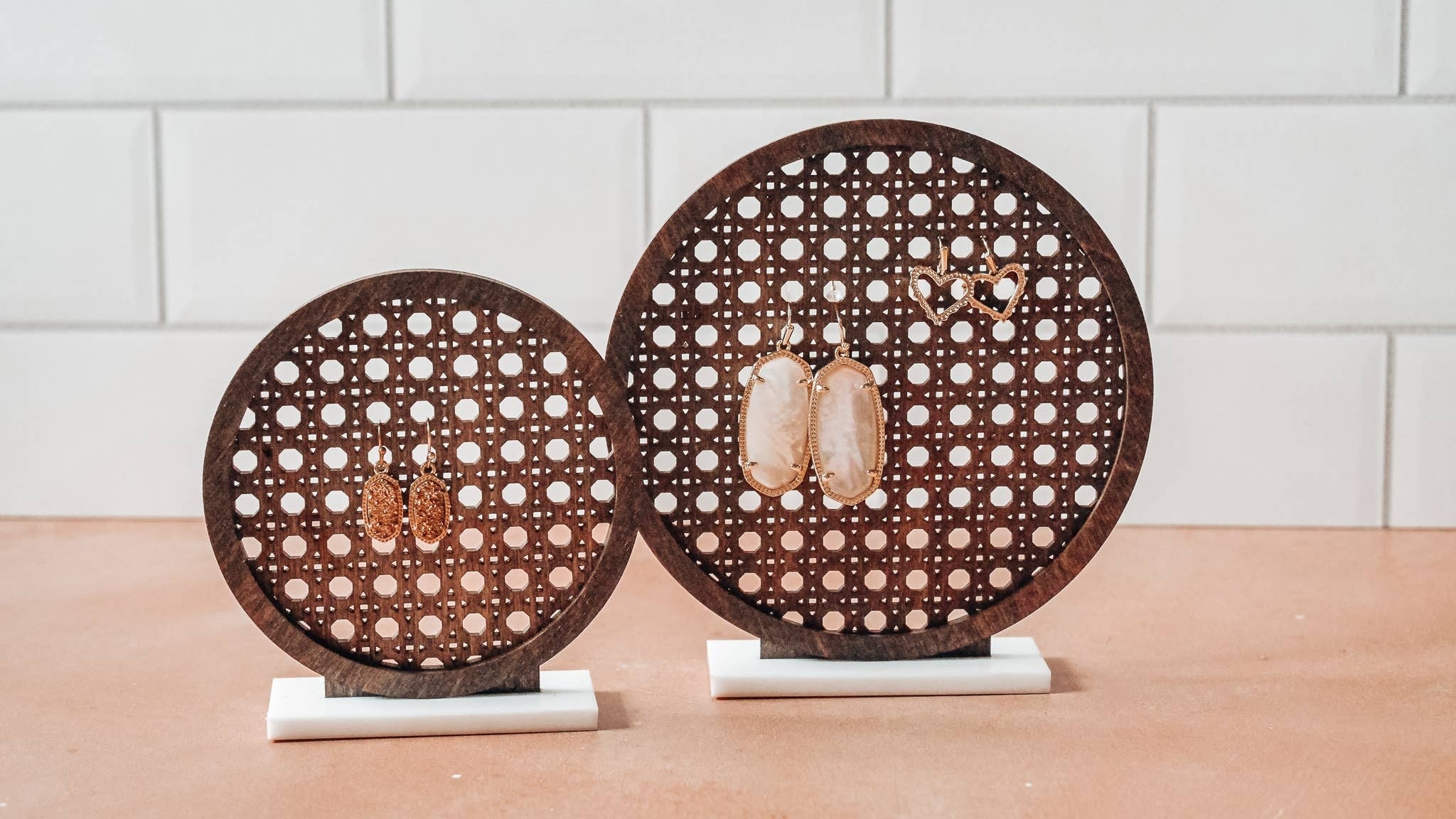 Rattan earring holder store